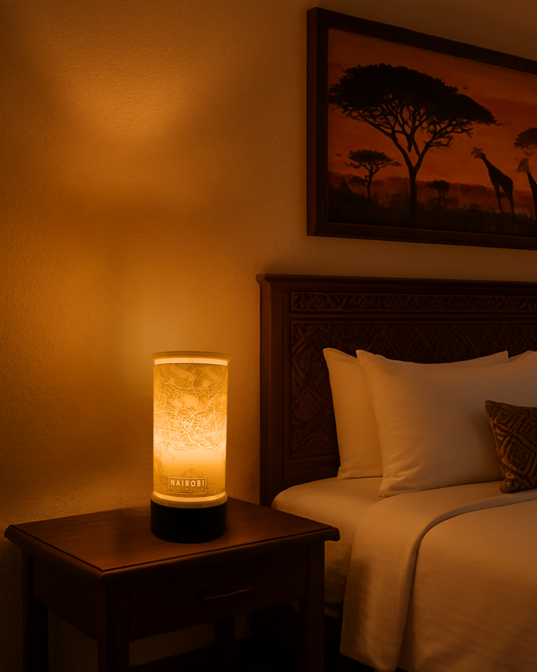 Nairobi StreetMap Glow – Print3D